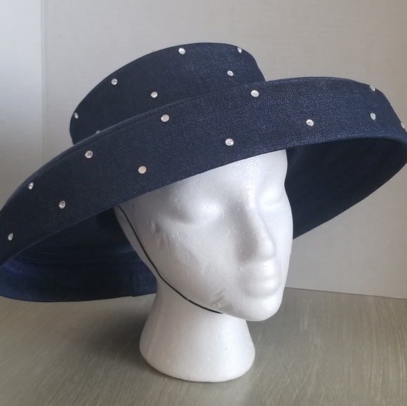Essence | Accessories | Vintage Essence Rhinestone And Denim Hatchurch ...